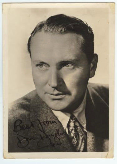 Donald Douglas (Don Douglas; Tragic Film Noir Character Actor) Autogra ...