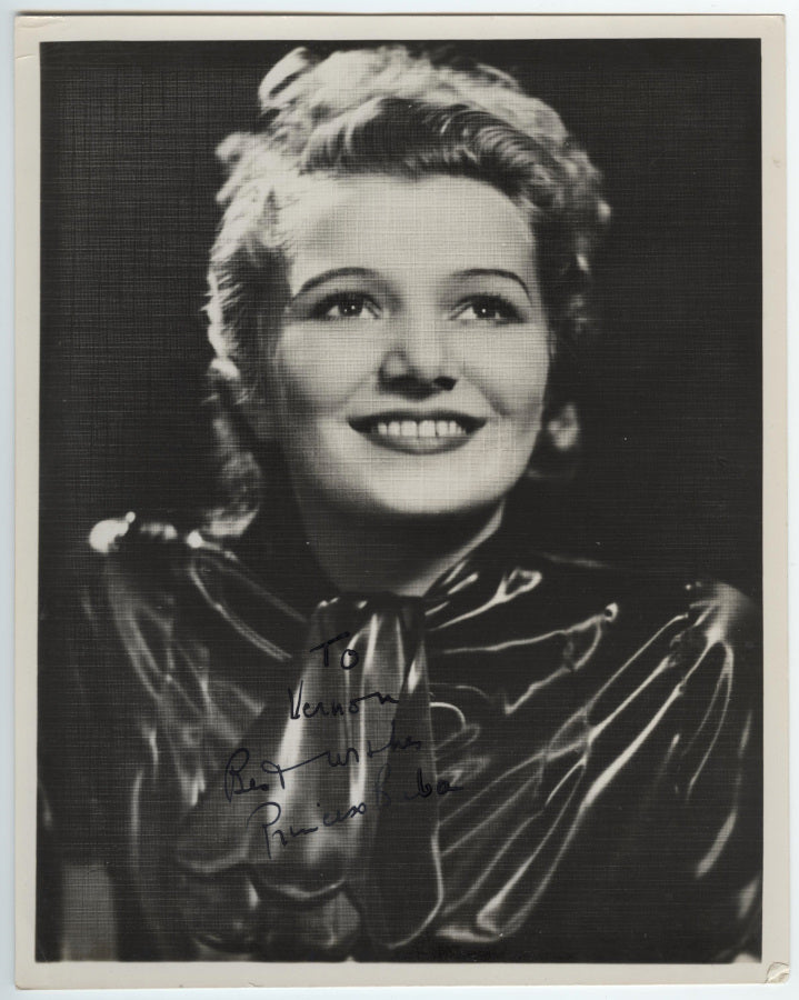 Princess Baba (Valerie Brooke; Thirties Starlet) Autographed Photo ...