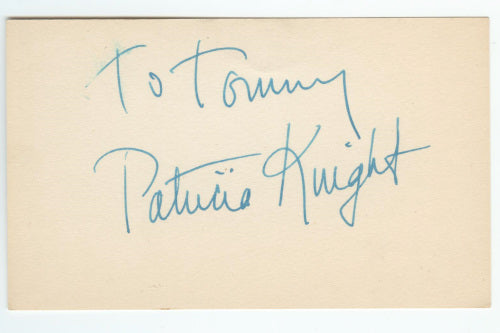 Patricia Knight (Film Noir Actress; Shockproof, 1949) Autograph and Vi ...