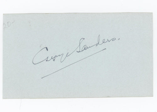 George Sanders Autograph – Leading Lights Autographs