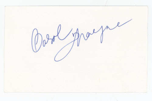 Carol Wayne (Tragic Sixties and Seventies Starlet) Autograph – Leading ...