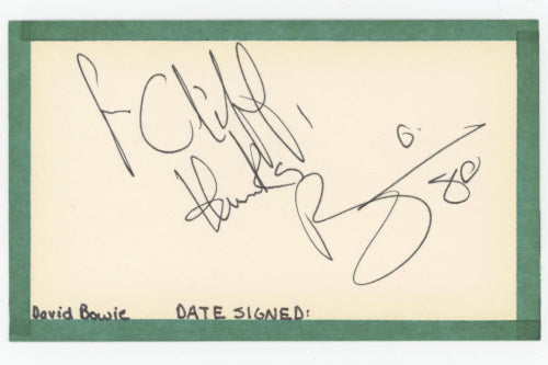 David Bowie Autograph – Leading Lights Autographs