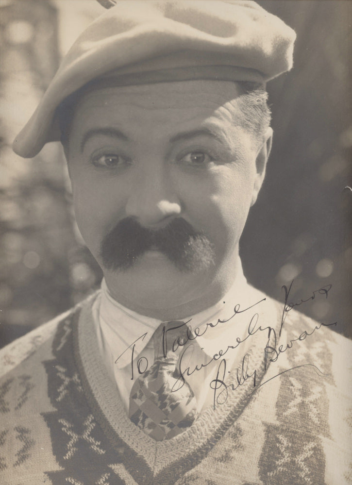 Billy Bevan (Silent Comic; Mack Sennett Star) Autographed Photo ...