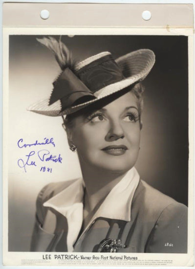 Lee Patrick (Character Actress; John Huston's The Maltese Falcon) Auto ...