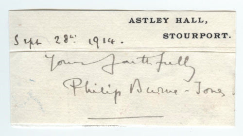 Philip Burne-Jones (British Artist; The Vampire, 1897) Autograph ...