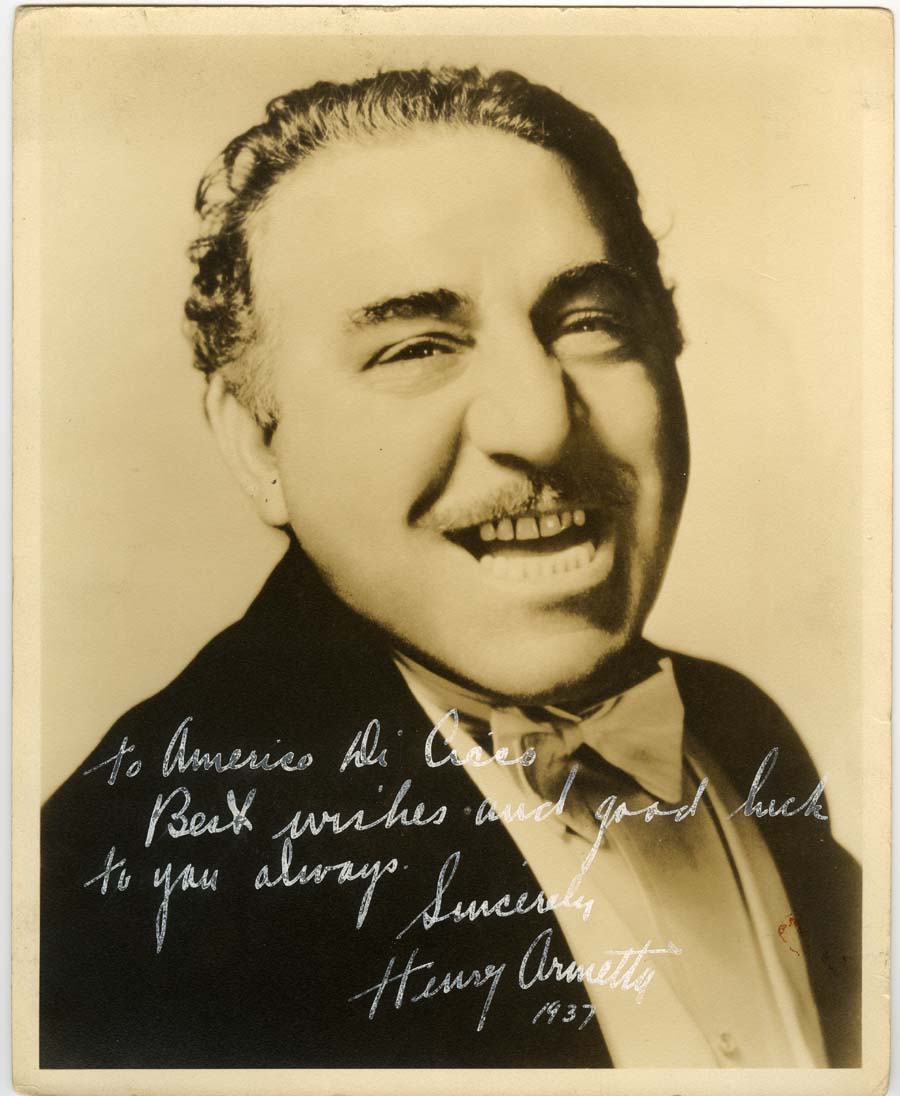 Henry Armetta Autographed Photo – Leading Lights Autographs