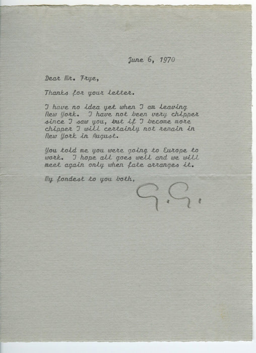 Greta Garbo Typed Letter Signed – Leading Lights Autographs